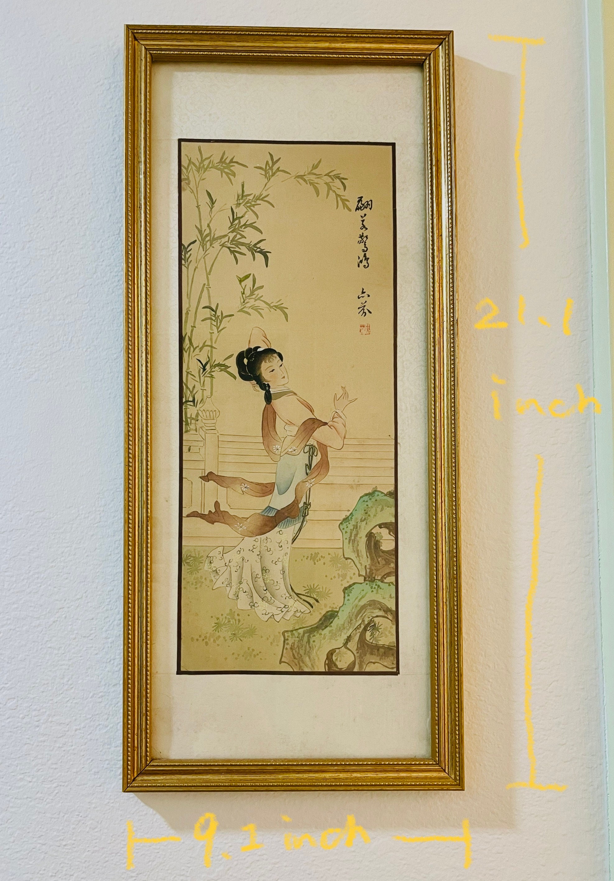 Antique Chinese Silk Painting Dancing Etsy antique-chinese-silk-painting-dancing-etsy