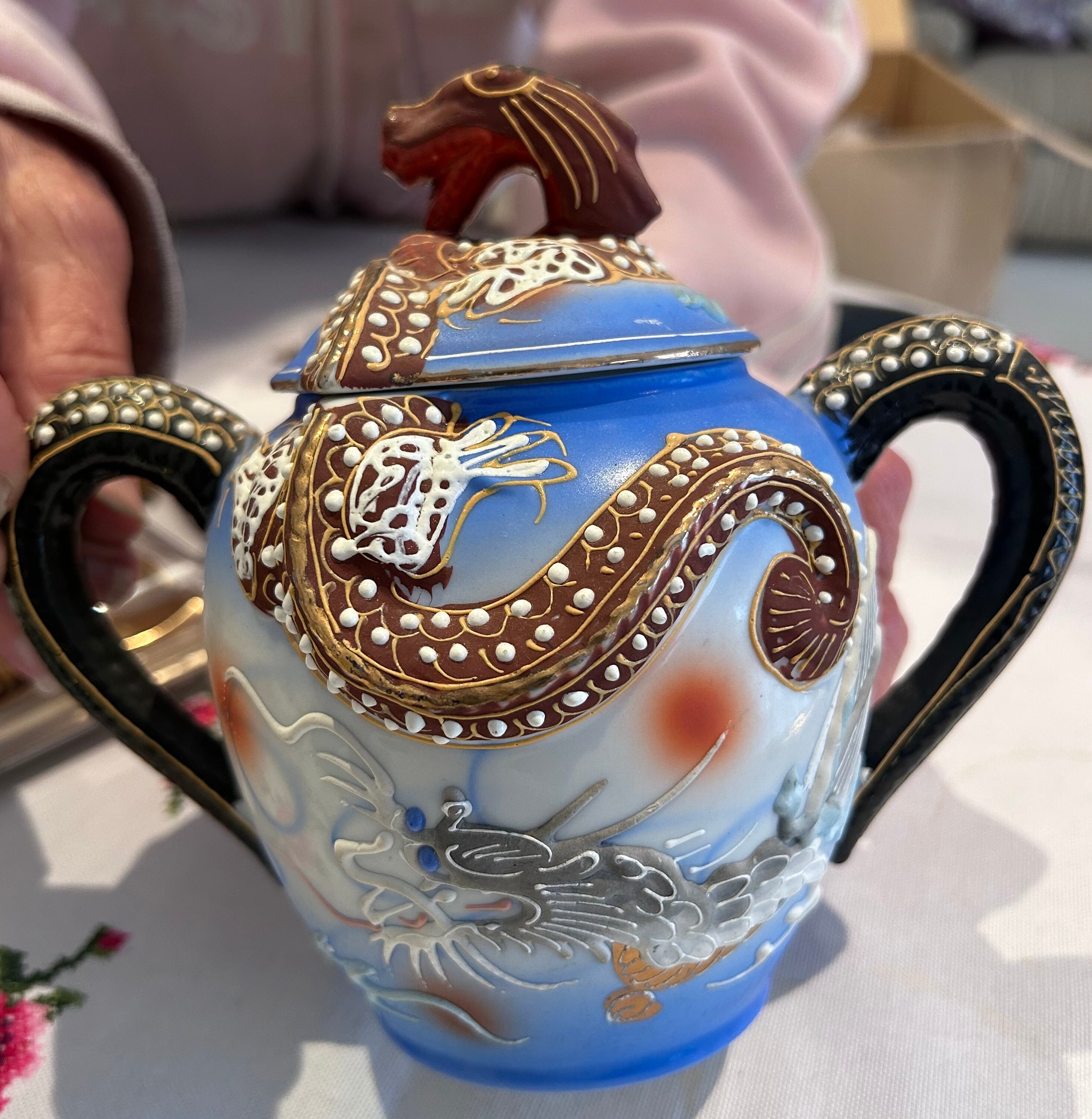 Japanese Vintage Coffee Set 21 Piece Kutani Dragonware Coffee Set - Etsy