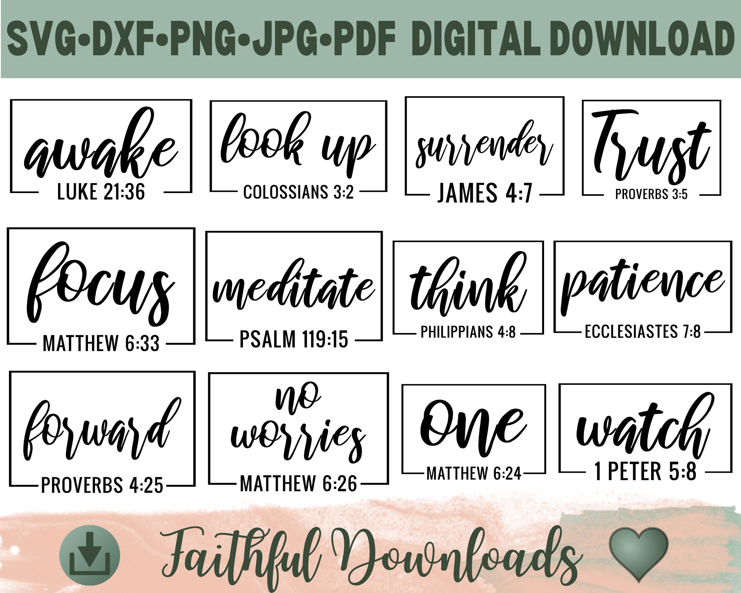 Christian SVG Bundle Religious SVG Bundle Bible Quotes Svg Faith Svg ...