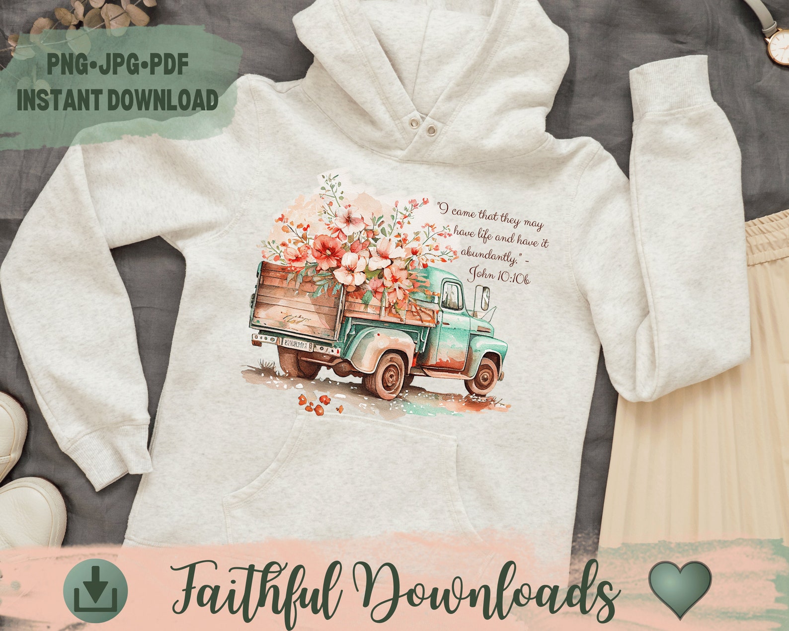 Bible Verse PNG Files Spring Quotes Vintage Truck With - Etsy