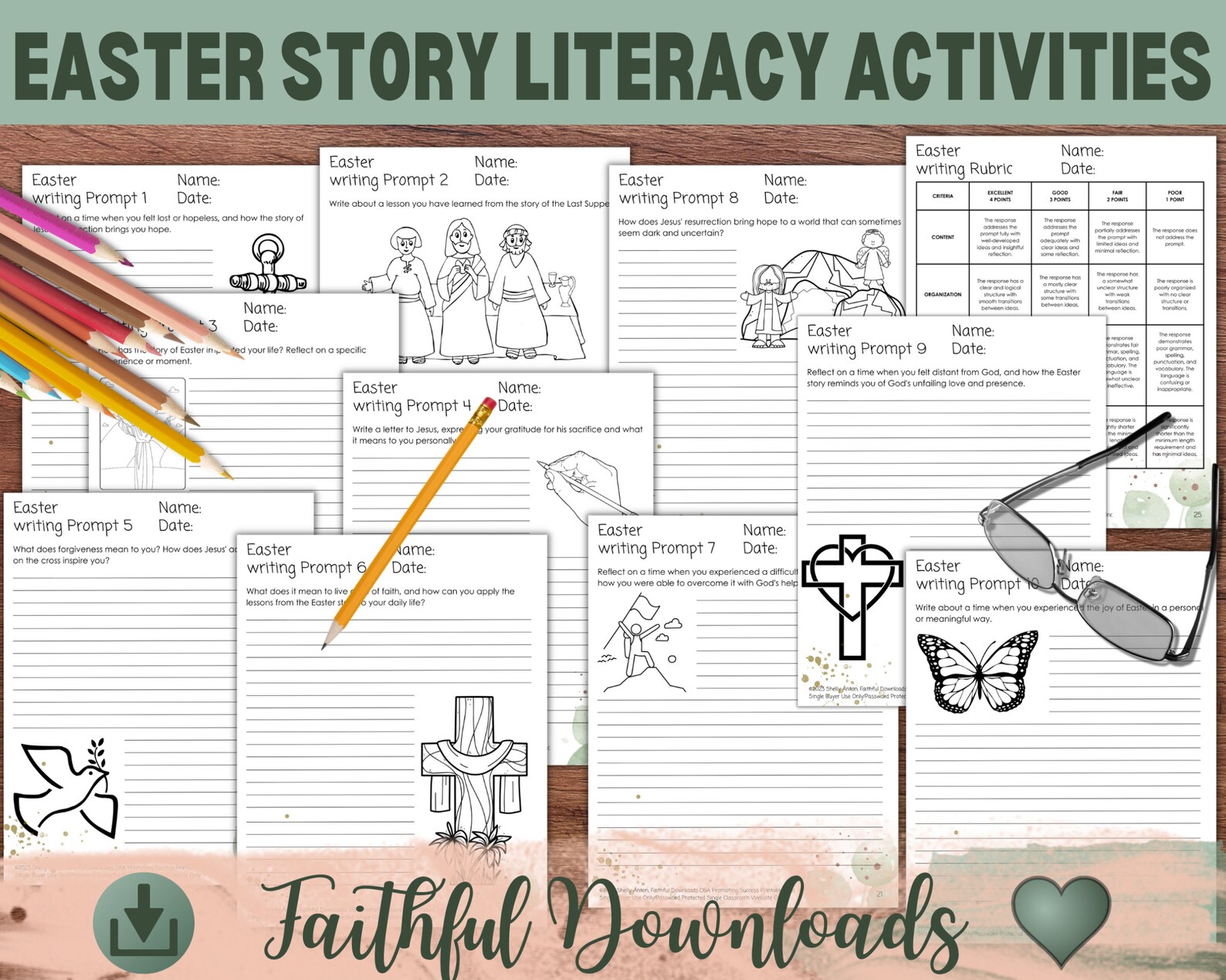 Easter Story Activities Bible | Easter Homeschool Comprehension ...