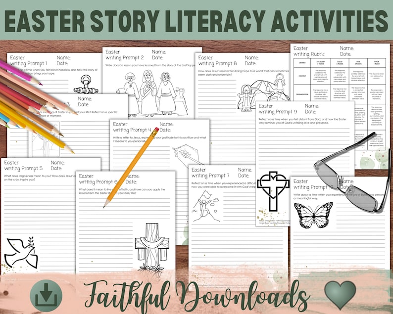 Easter Story Activities Bible | Easter Homeschool Comprehension ...