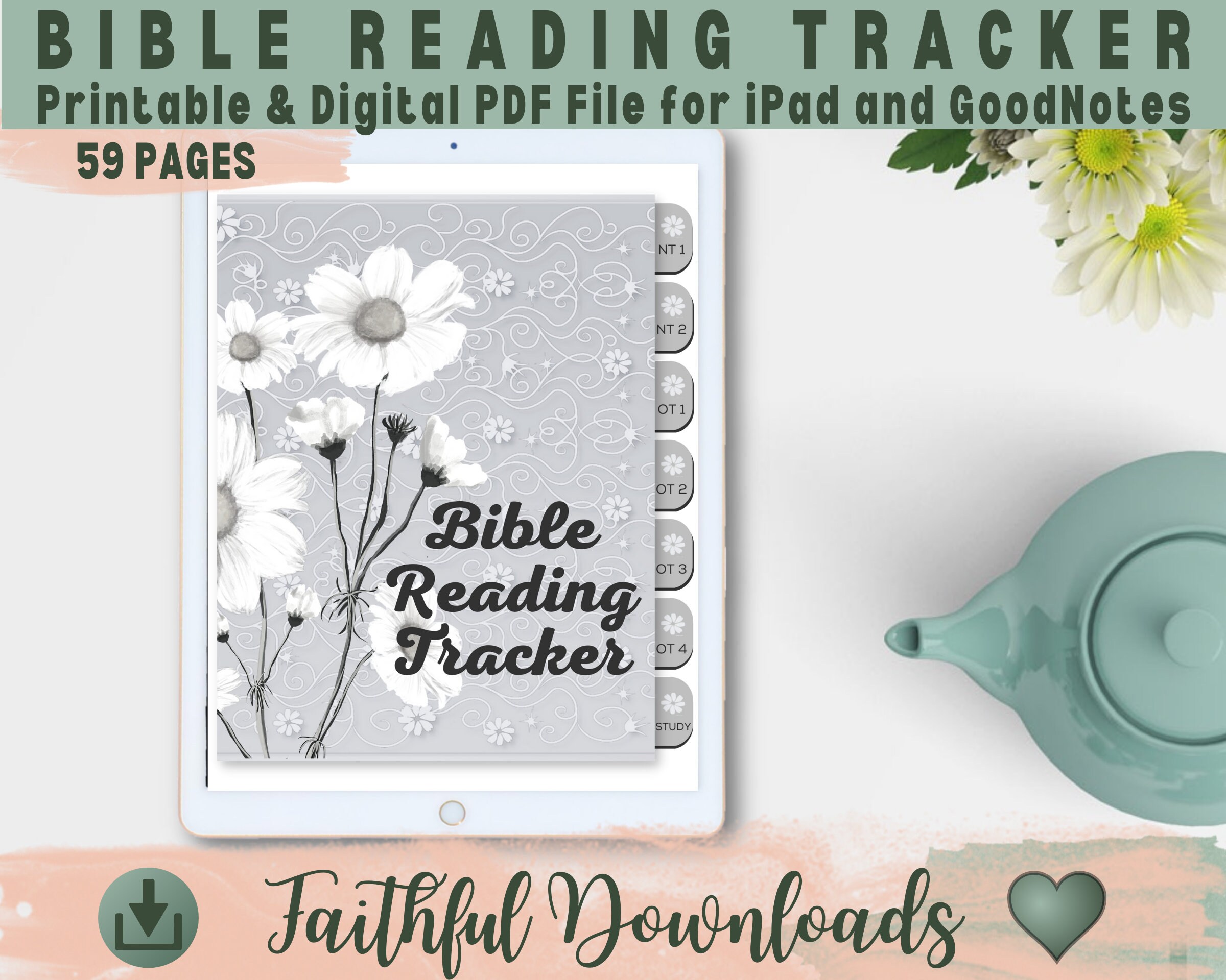 Bible Study Tracker Goodnotes Planner Devotional Planner Bible Reading ...