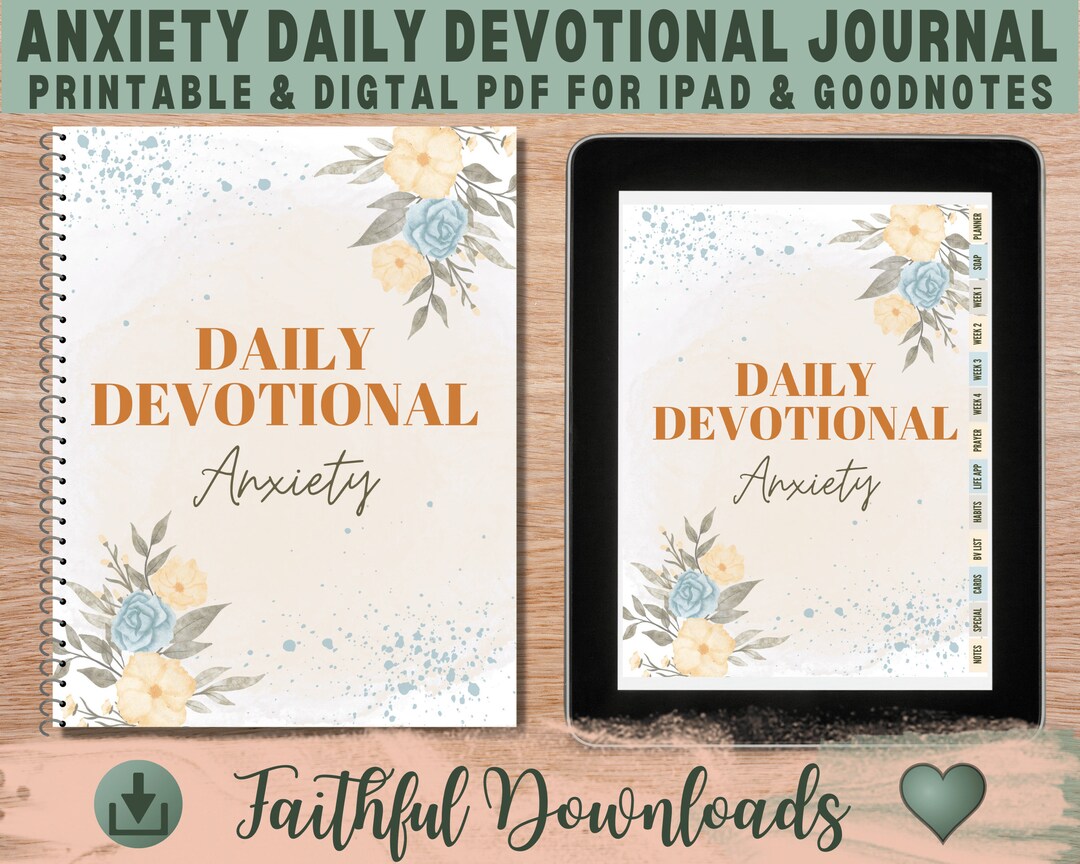 Stress Anxiety Worry | Anxiety Journal | Self Care | Devotional Planner ...
