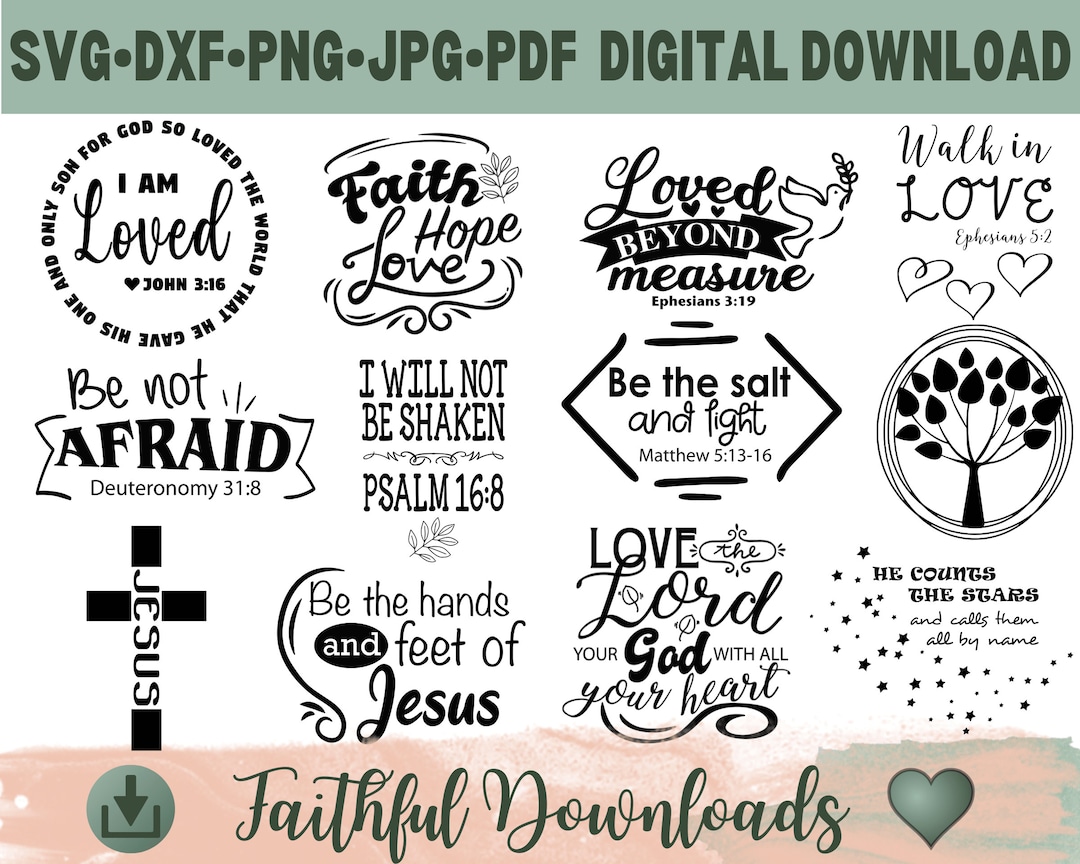Christian SVG Bundle | Christian Scripture Bundle | Bible Verse Svg ...