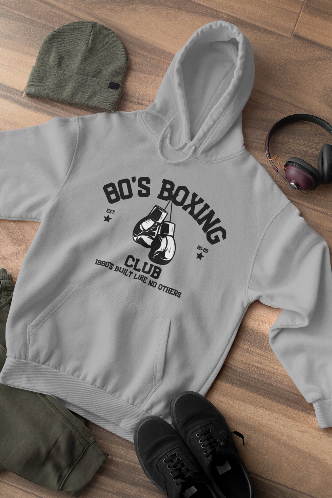 80's Vintage Boxing Hooded Sweatshirt 80s Fashion Shirt 80's Classic ...