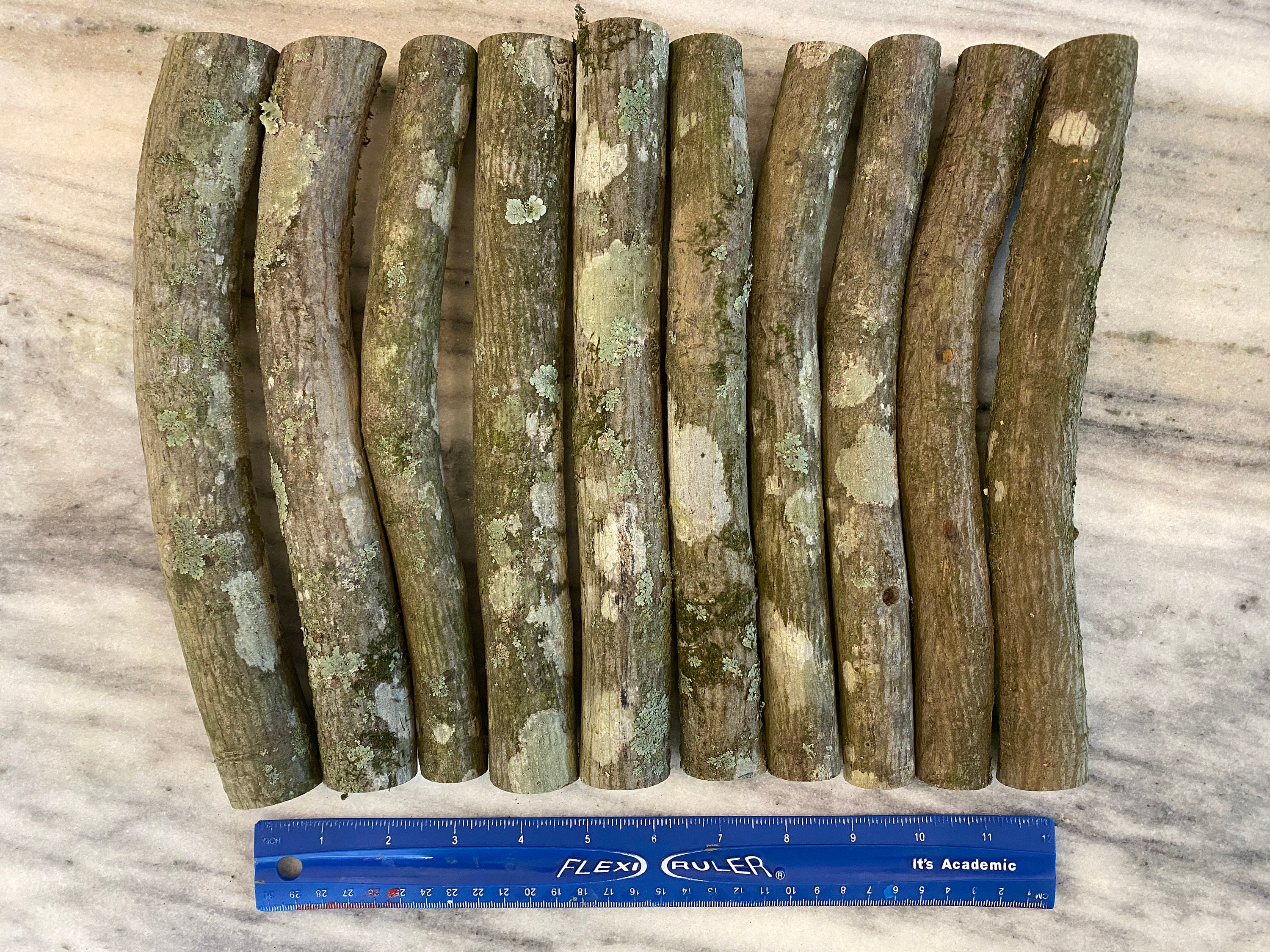 Organic HICKORY Logs 10” Length - Bundle of 10 - Wood Sticks - Eco ...