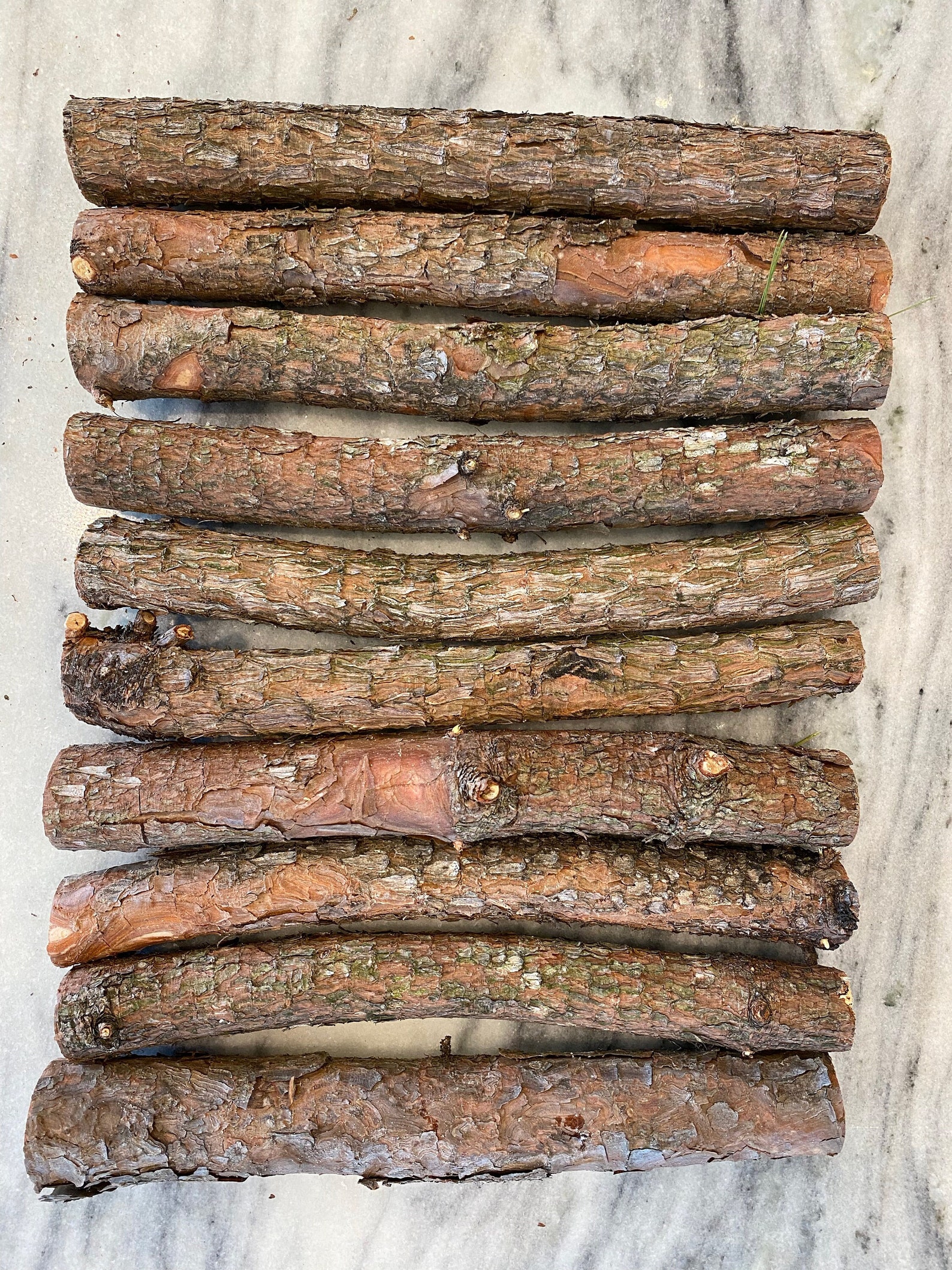 Organic PINE Logs 10” Length - Bundle of 10 - Wood Sticks - Eco ...