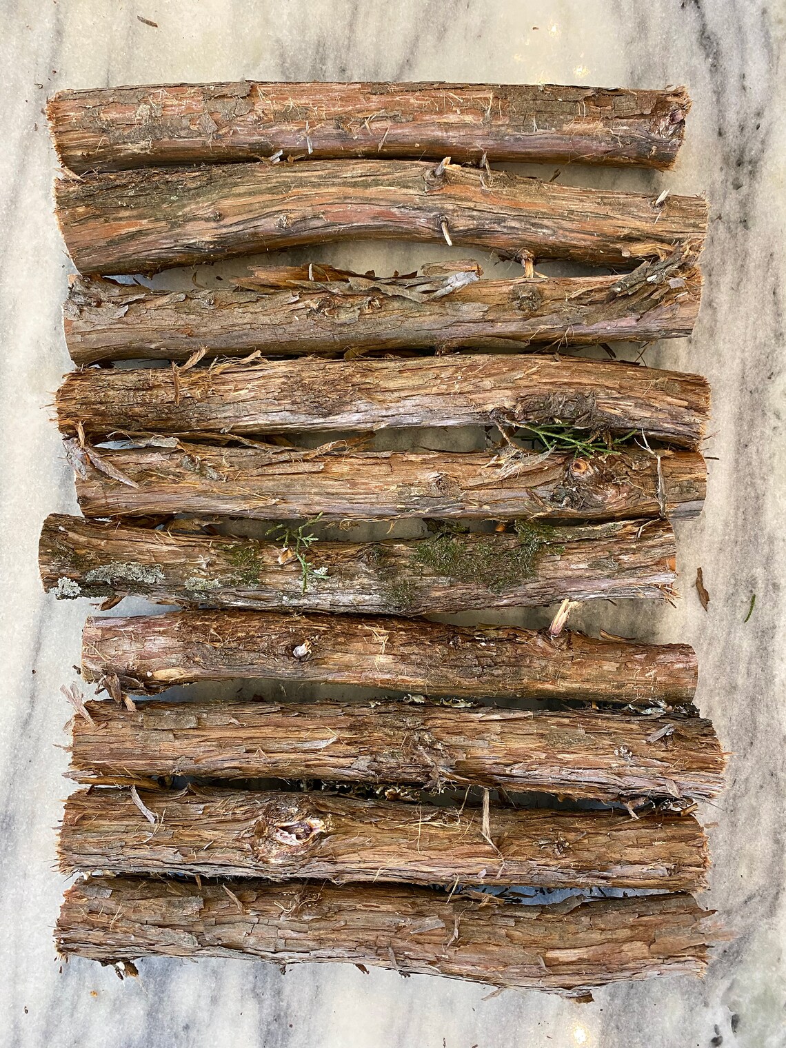 Organic CEDAR Logs 10” Length - Bundle of 10 - Wood Sticks - Eco ...