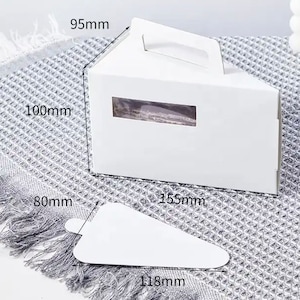 10 Triangle Slice Cake White Boxes With Window and Handle - Etsy