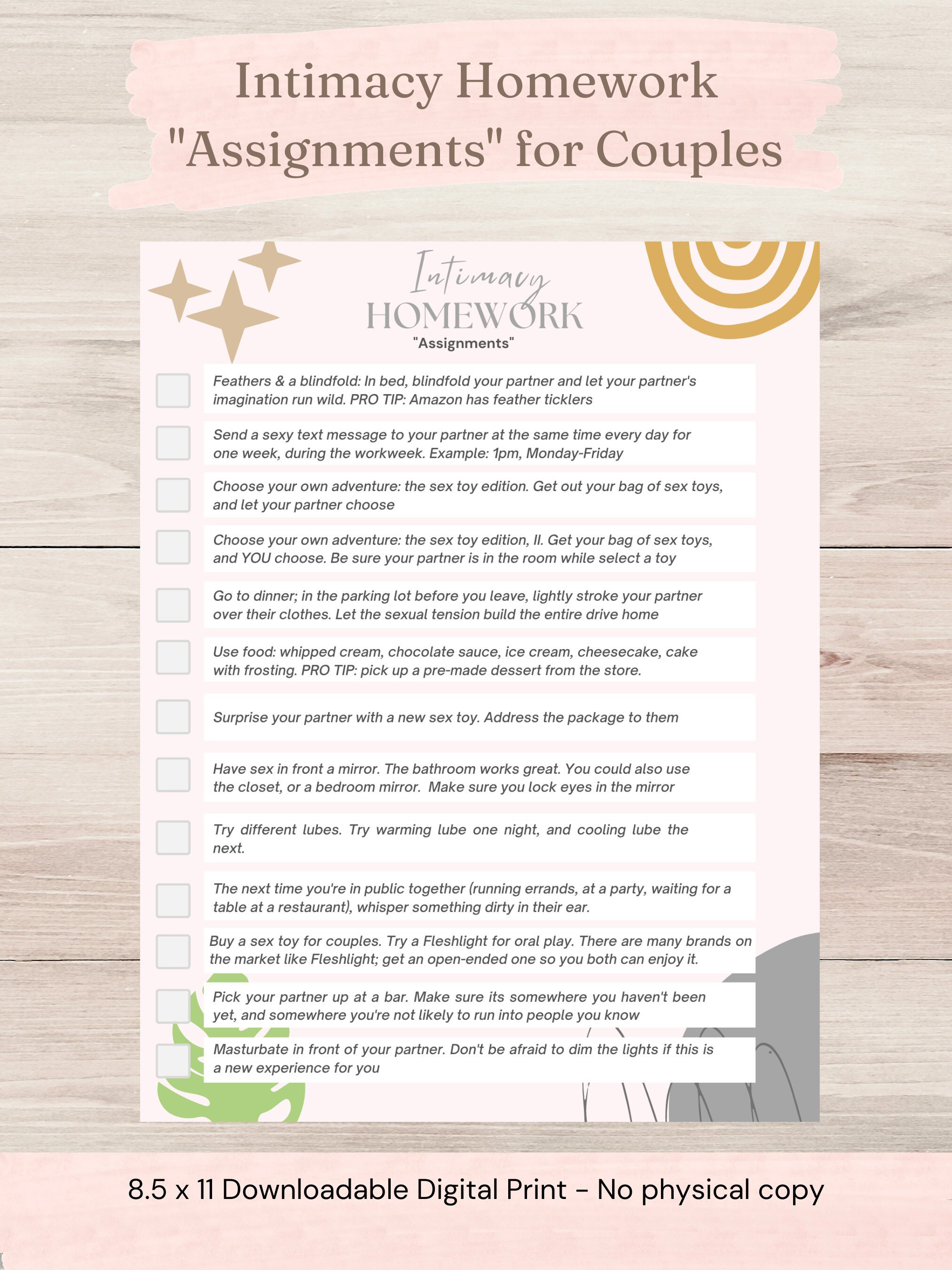 Printable Sexy Homework Game For Couples Adult Games Couples Therapy