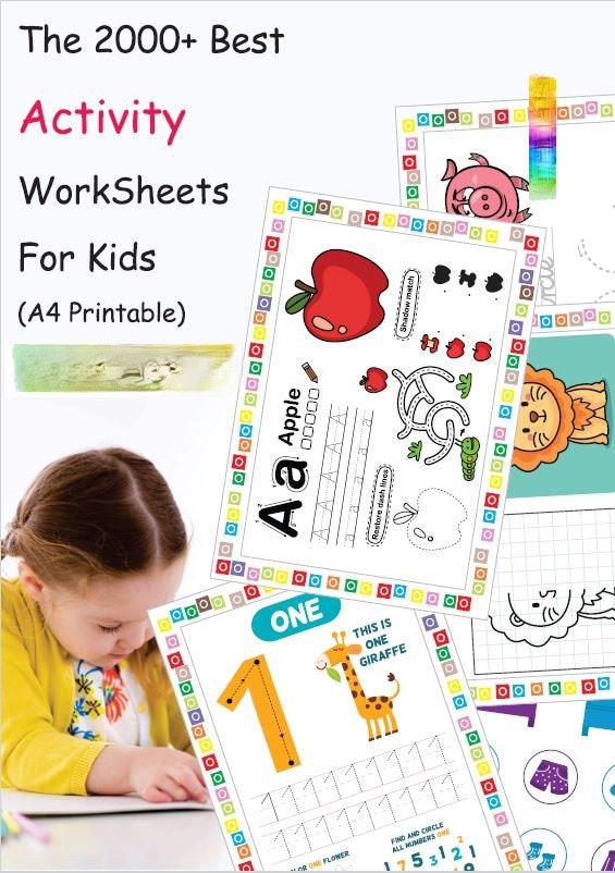 Preschool & Kindergarten Bundle Over 6000 Worksheets Covering Alphabet ...