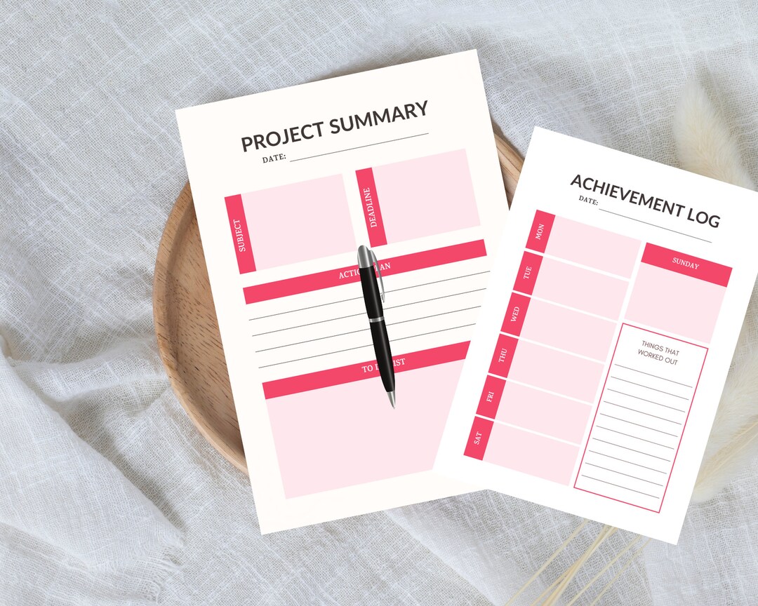 Project Planner Printable, Task Planner, Project Management, Business ...