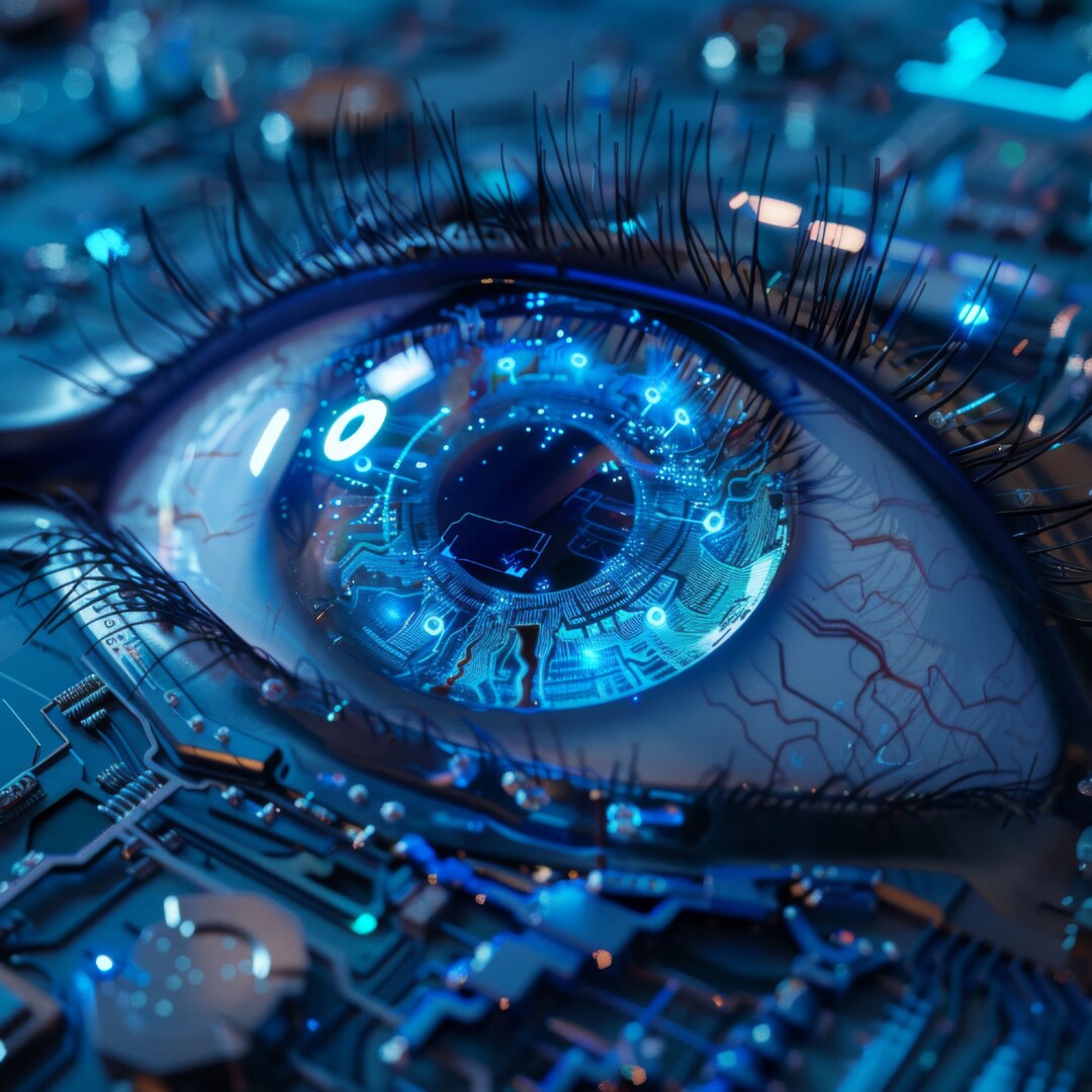 Blue Digital Eye Art 41 - Printable Wall Art - Instant Digital Download ...