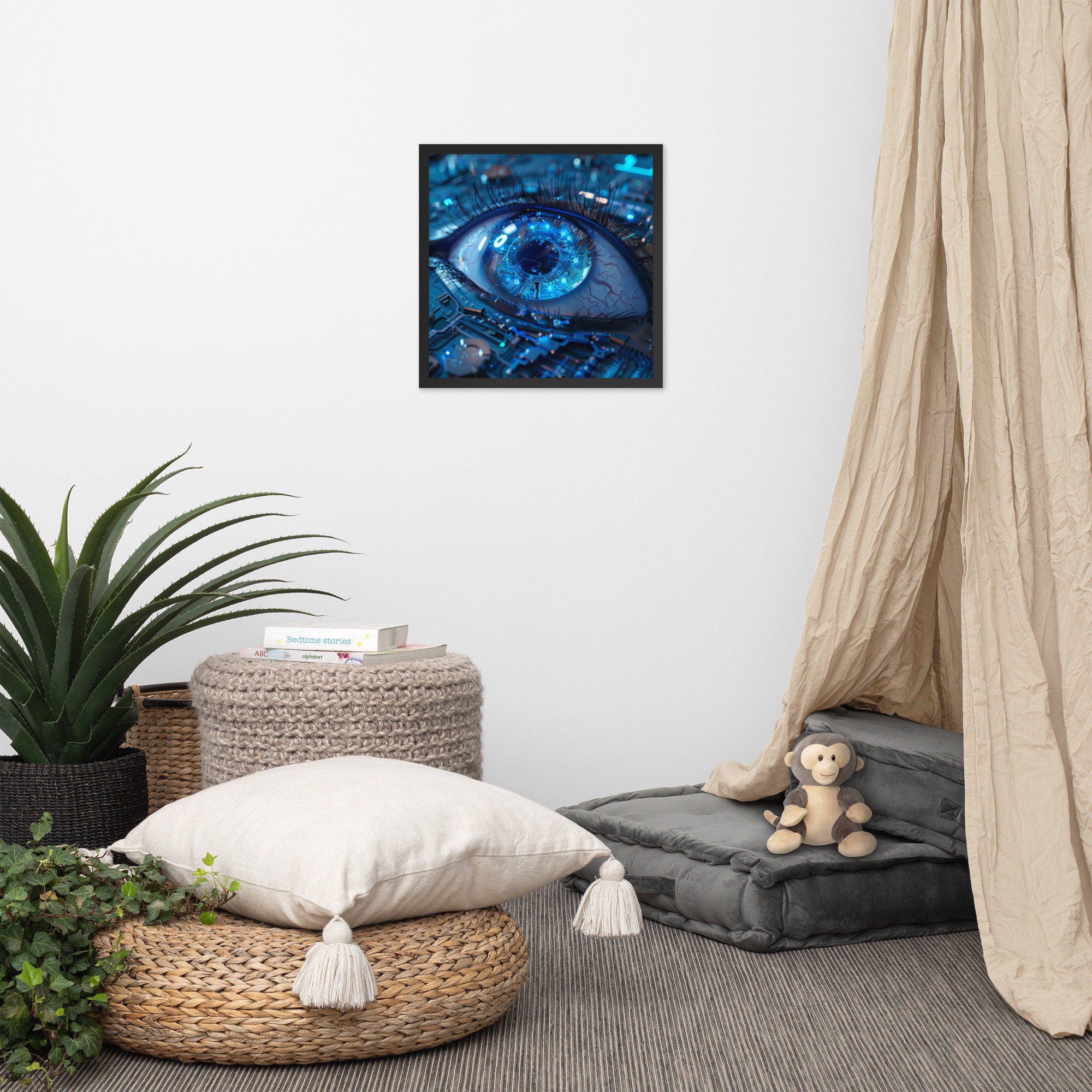 Blue Digital Eye Art 41 - Printable Wall Art - Instant Digital Download ...