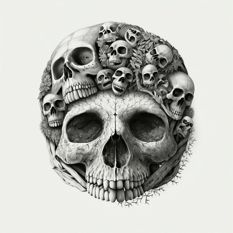 Sloth Wall Art Print 1 Skulls & Sloths Original Sloth Art Digital ...