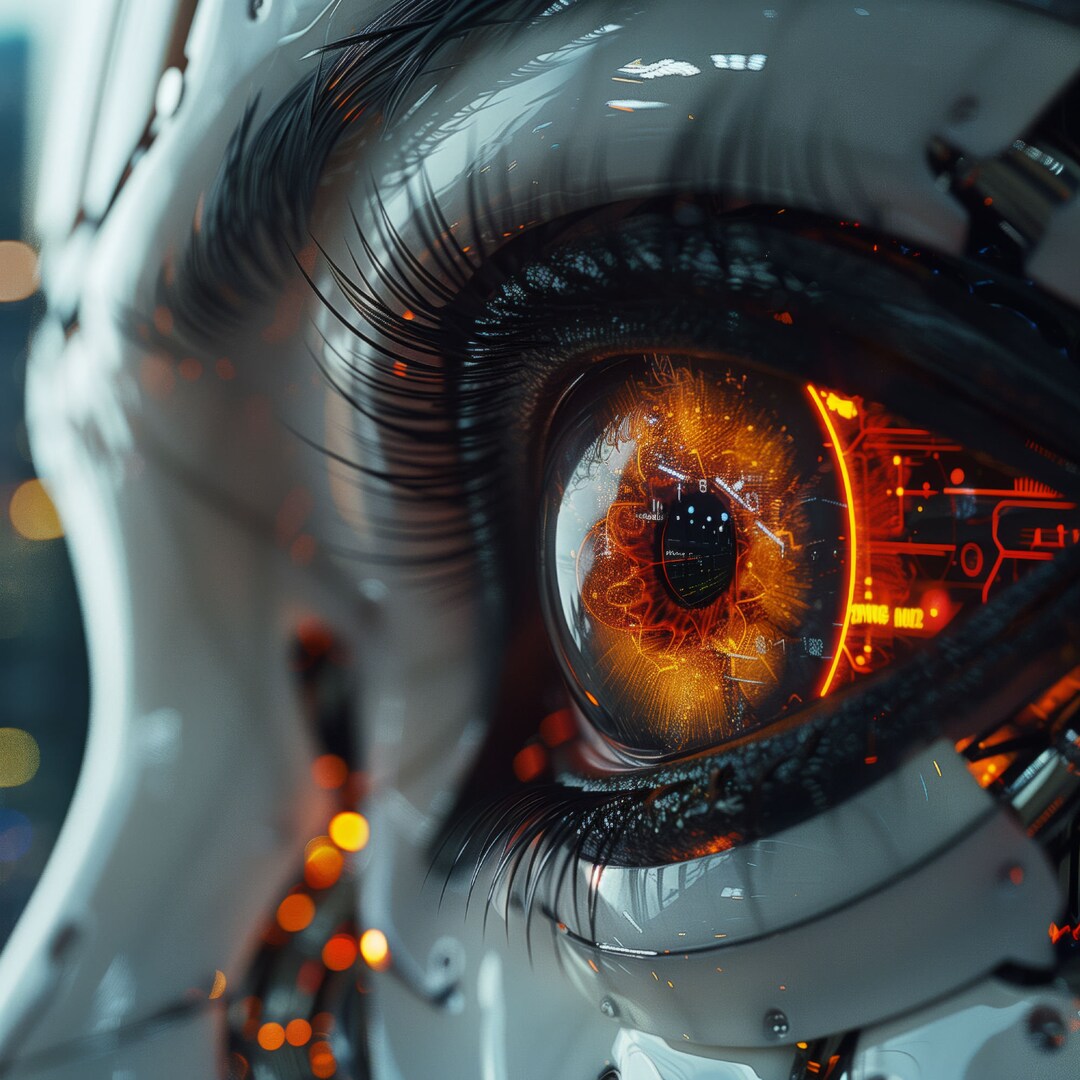 Digital Robot Eye Art 46 - Printable Wall Art - Instant Digital ...