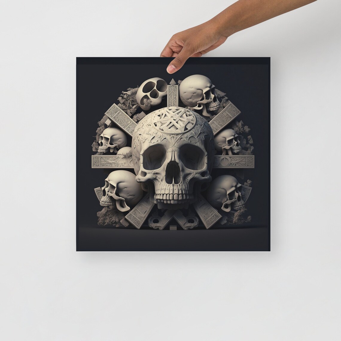 Skulls & Tombs Art Print 1 - Graveyard Art - Instant Digital Download ...