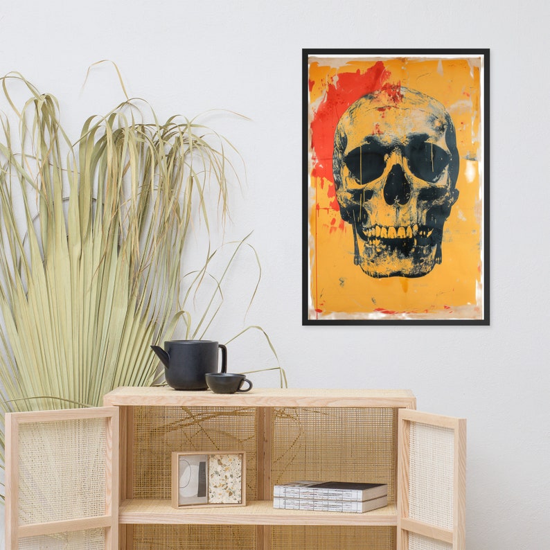 Painted Skull Art 55 - Modern Art - Instant Digital Download - Colors ...