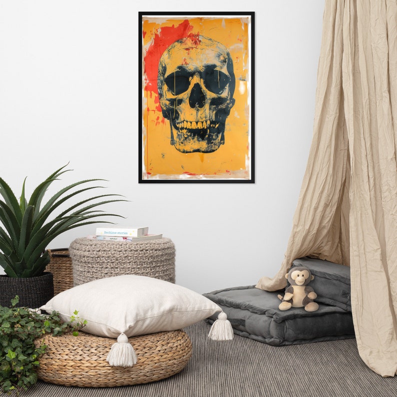 Painted Skull Art 55 - Modern Art - Instant Digital Download - Colors ...