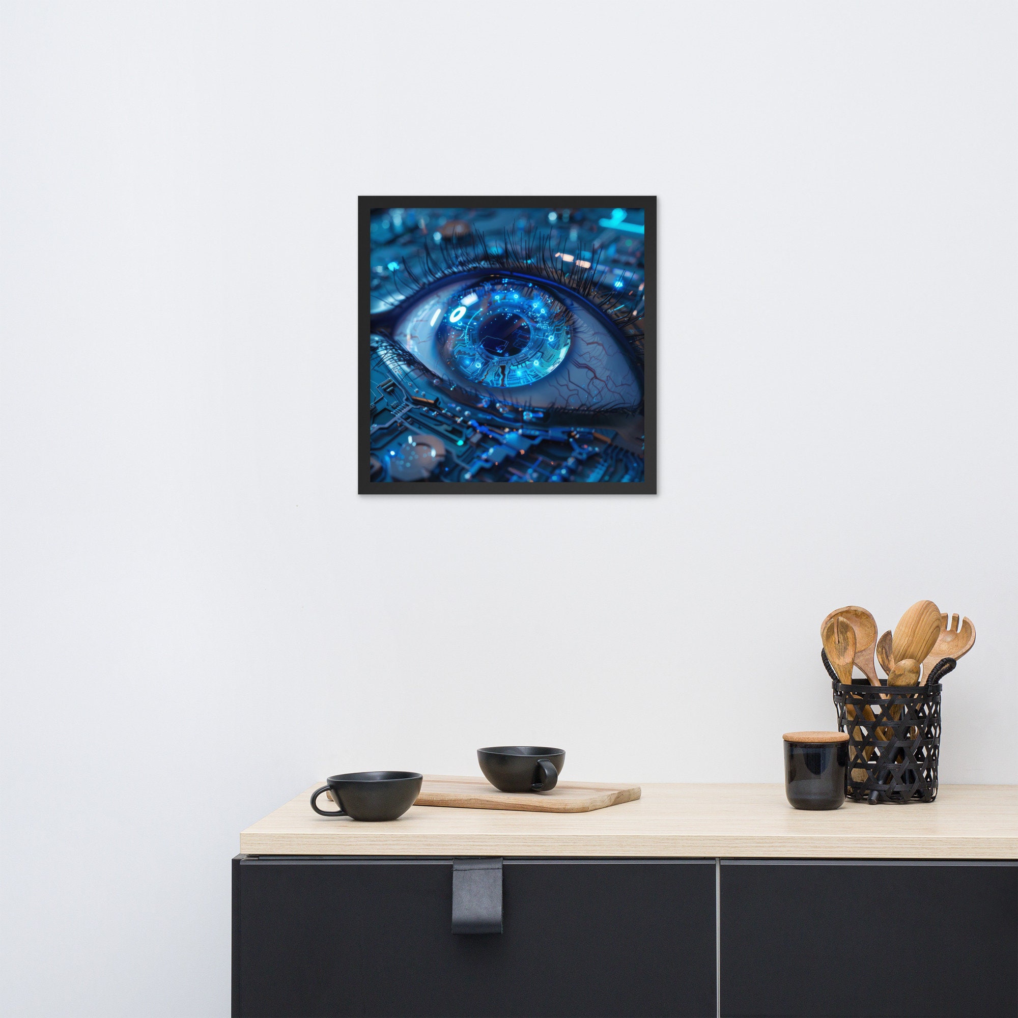 Blue Digital Eye Art 41 - Printable Wall Art - Instant Digital Download ...