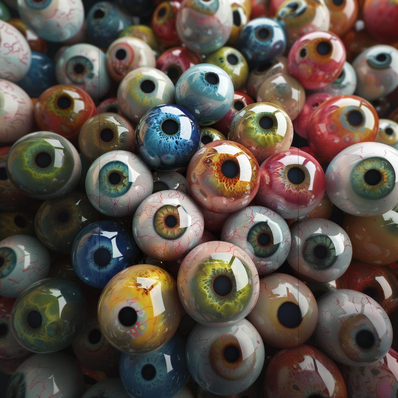 Eyeball Art Print – Colorful Eye Collection, Modern Home Decor (digital ...