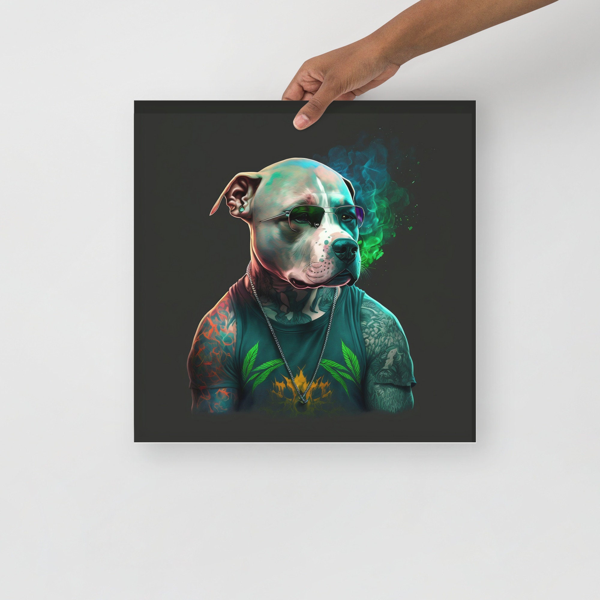 Stoner Pit Bull Art Print 7 Animal Art Instant Digital Download ...