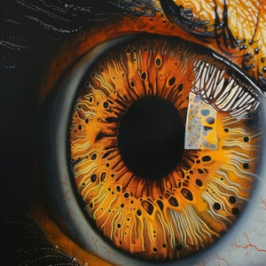Golden Eye 53 - Instant Digital Download - Eyeball - Gold - Honey ...