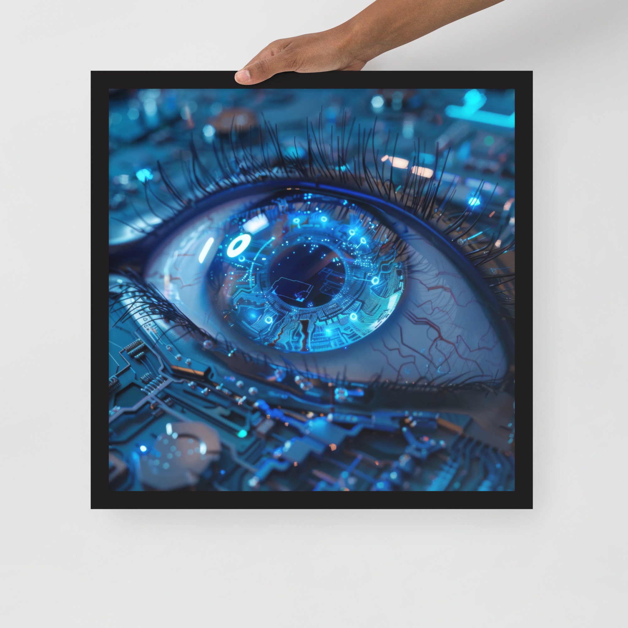 Blue Digital Eye Art 41 - Printable Wall Art - Instant Digital Download ...