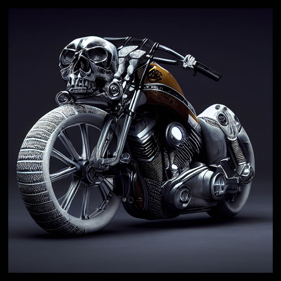 Skulls & Motorcycles Art Print 12 - Biker Art - Instant Digital ...