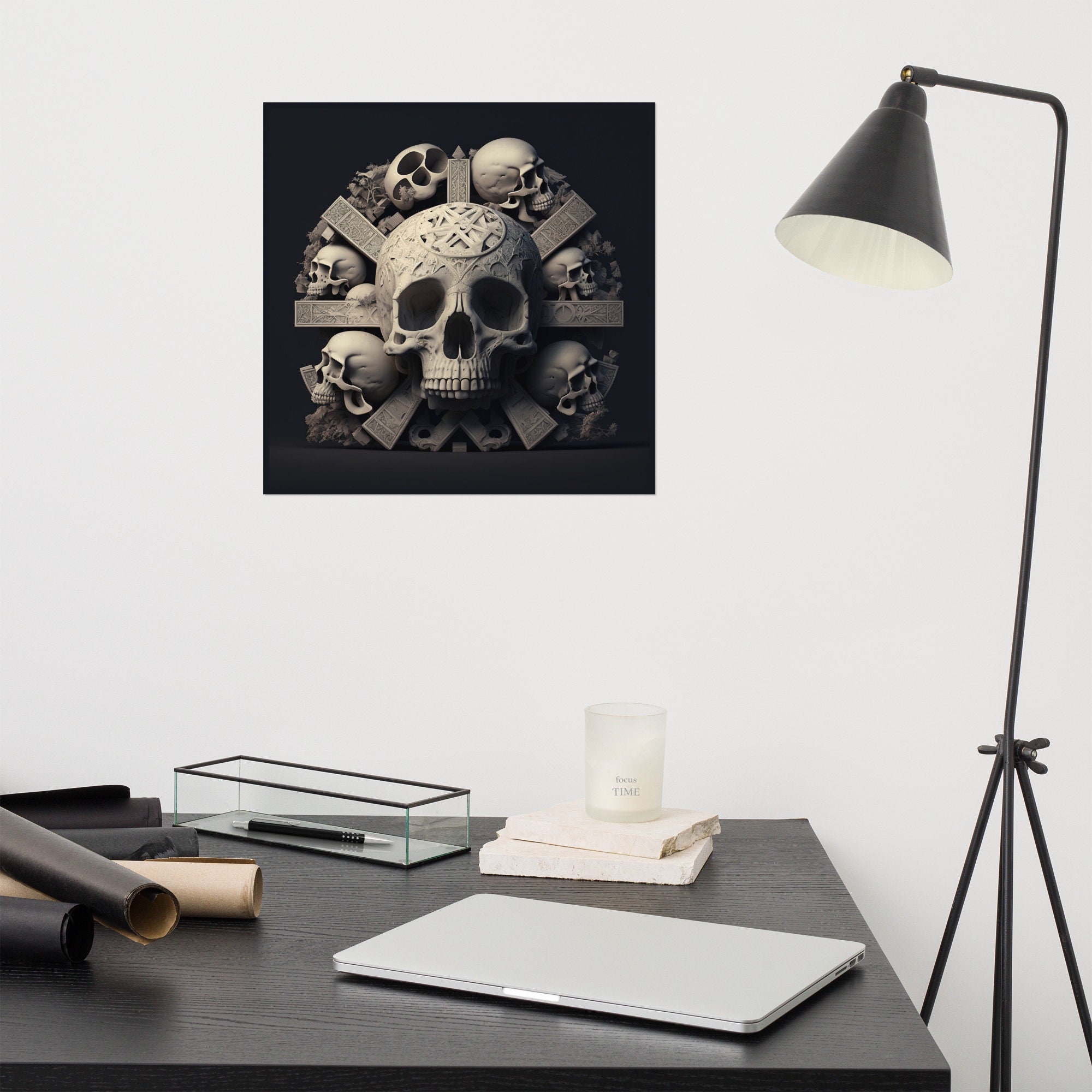 Skulls & Tombs Art Print 1 - Graveyard Art - Instant Digital Download ...