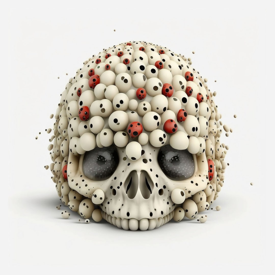 Skull & Ladybug Poster Art Print 9 Animal Art Instant Digital Download ...