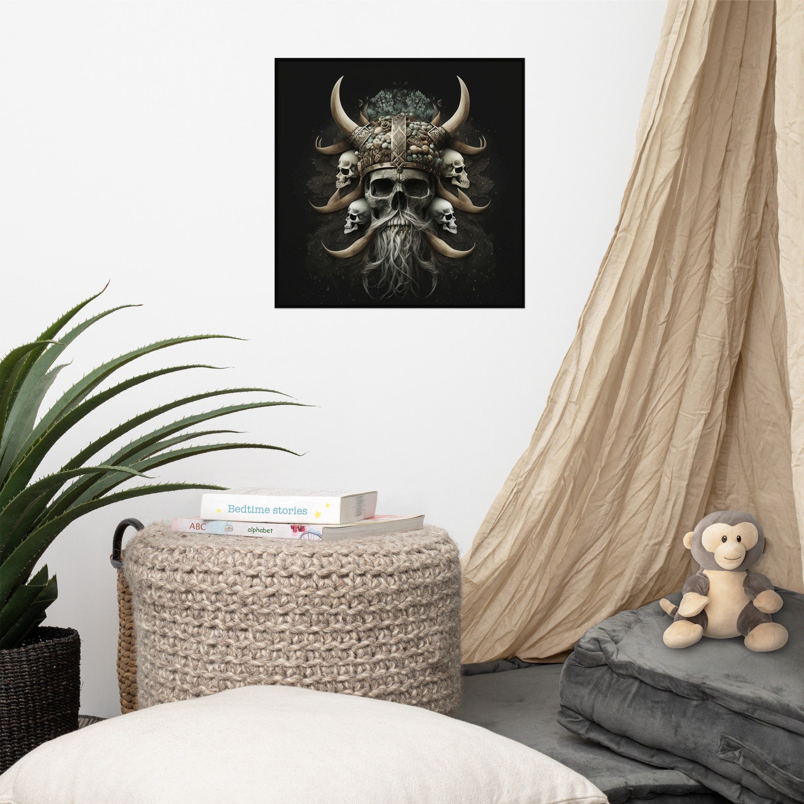 Viking Skulls Art Print 1 Norse Art Instant Digital - Etsy