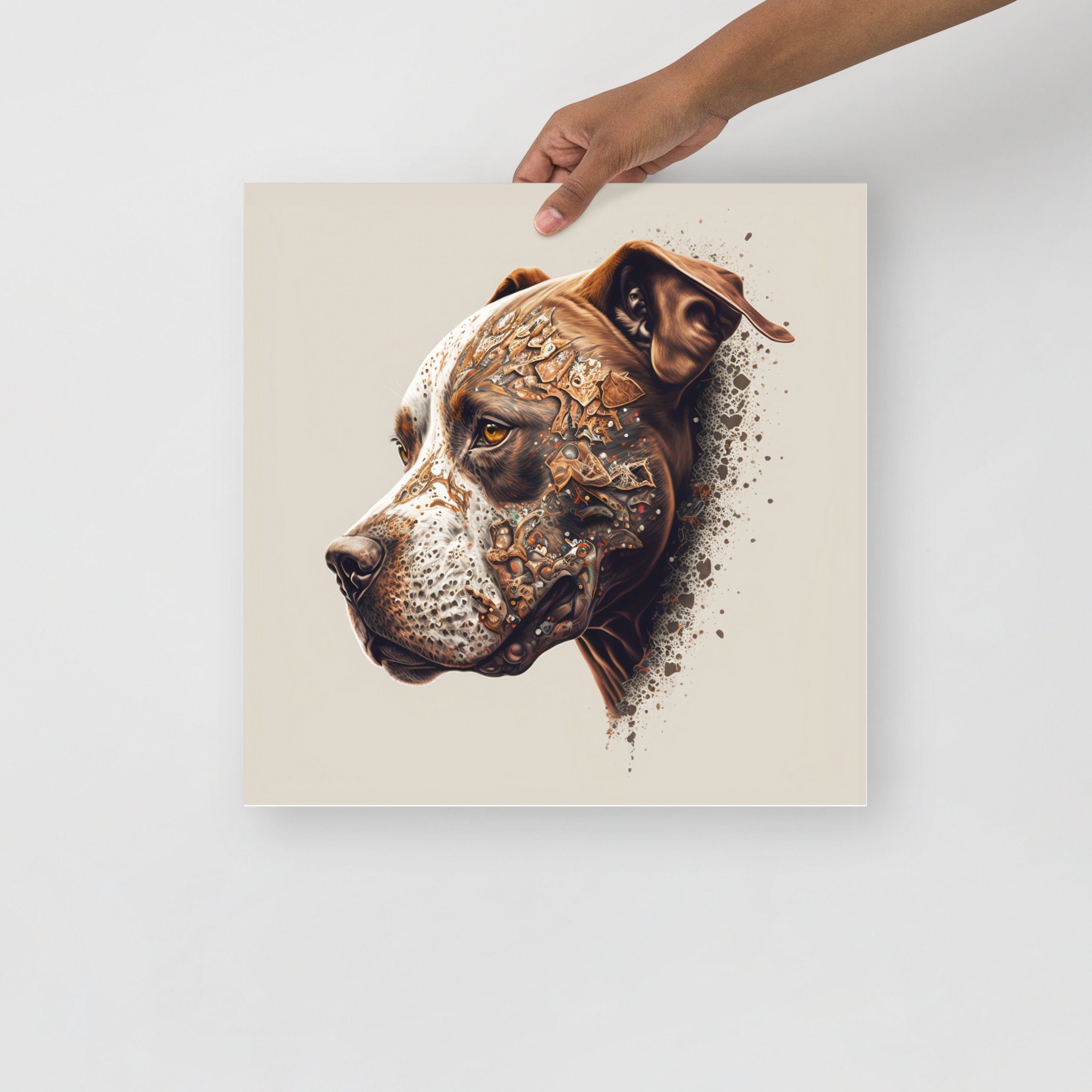 Skulls & Pit Bulls Art Print 1 Animal Art Instant Digital Download Dogs ...