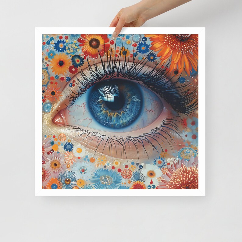 Eyeball & Flowers Art 38 Printable Wall Art Instant Digital Download ...