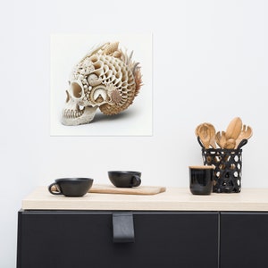 Skulls & Shells Art Print 1 - Shell Art - Instant Digital Download ...