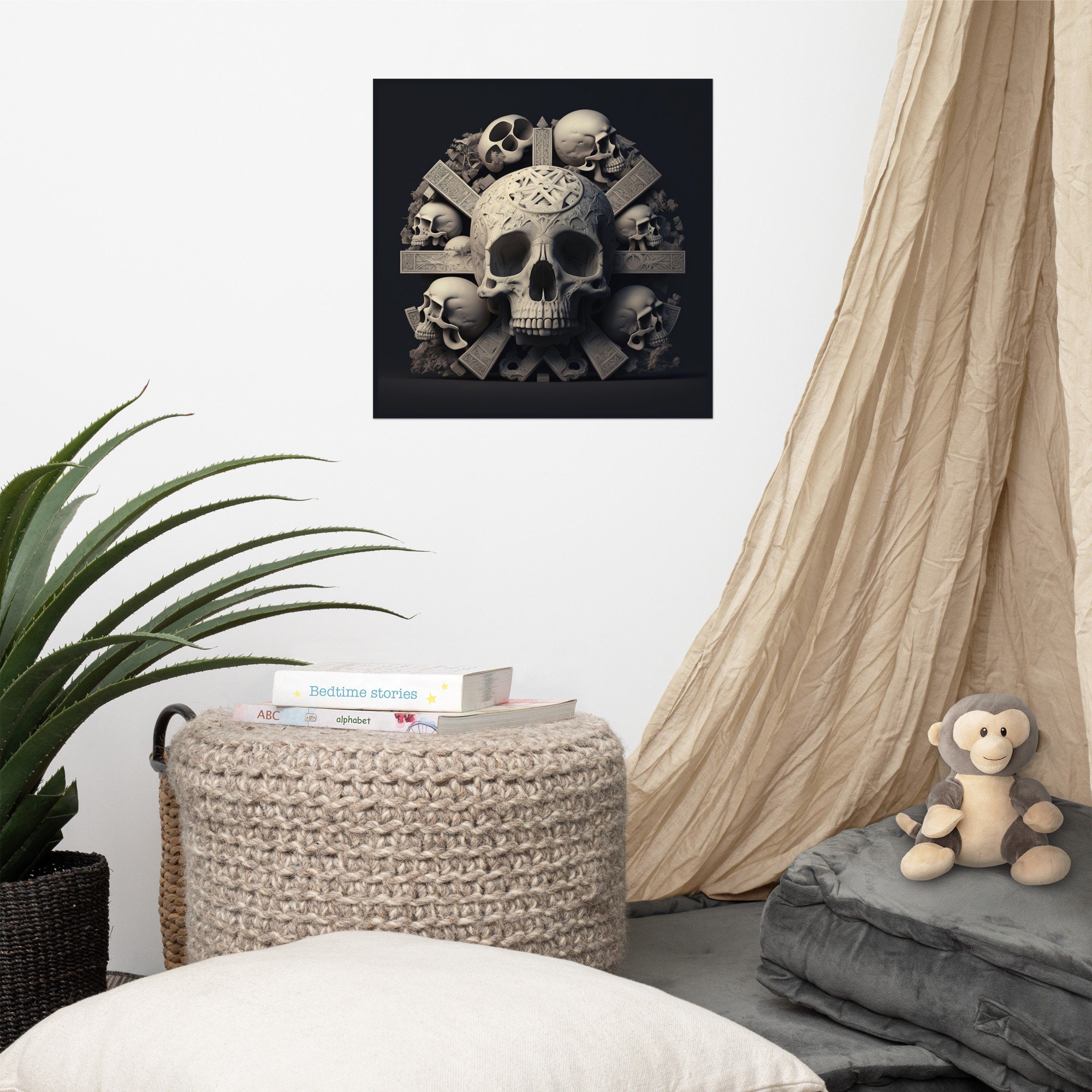 Skulls & Tombs Art Print 1 - Graveyard Art - Instant Digital Download ...