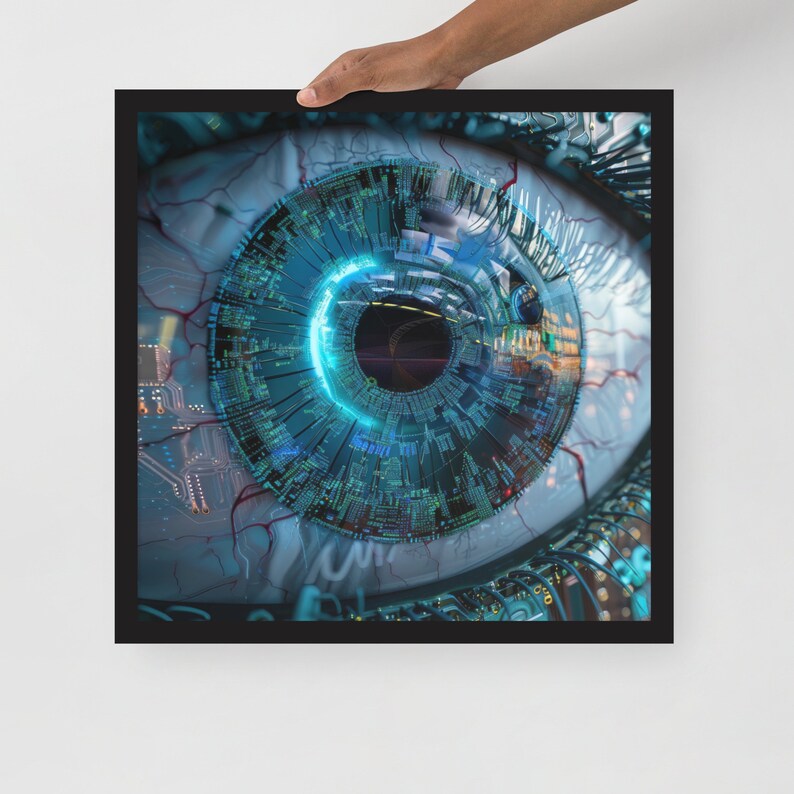 Robot Eye Art Print – Modern Electronic Eye Home Decor (digital ...