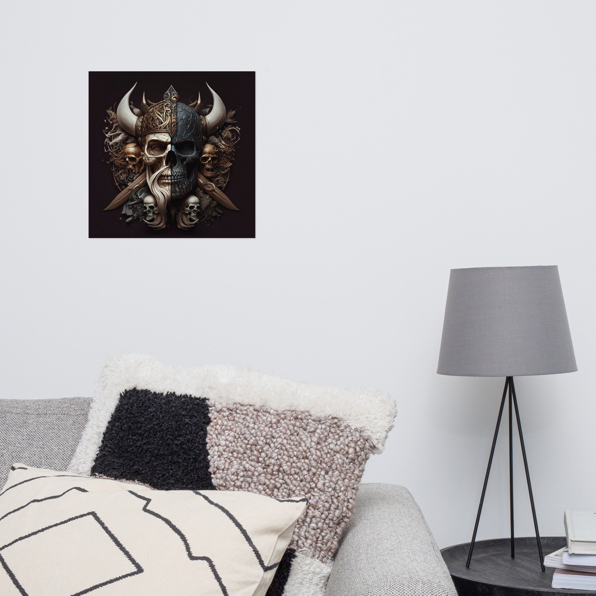 Viking Skulls Art Print 4 - Norse Art - Instant Digital Download ...