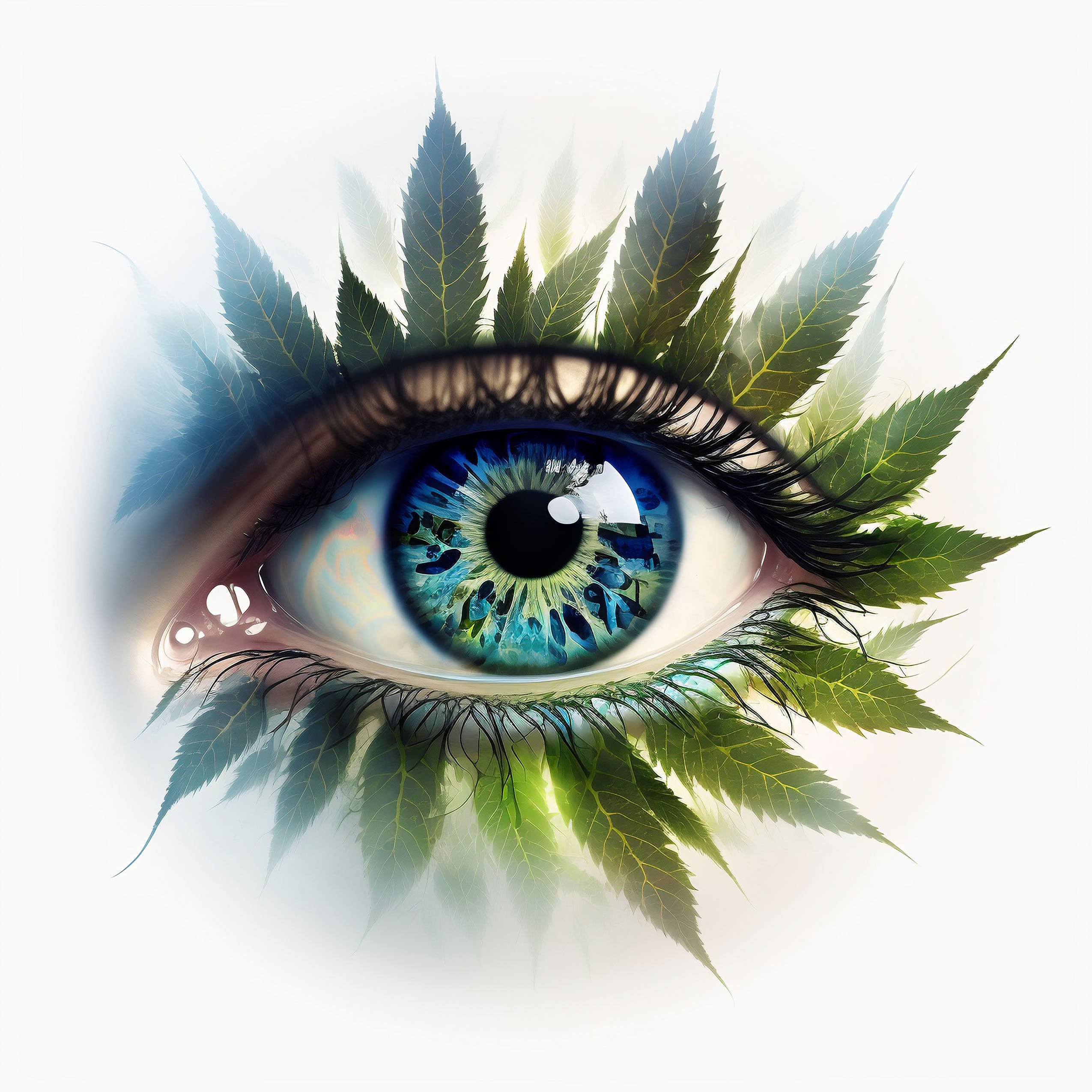 Blue & Green Eyeball Art Print 20 Eyeball Art Instant - Etsy