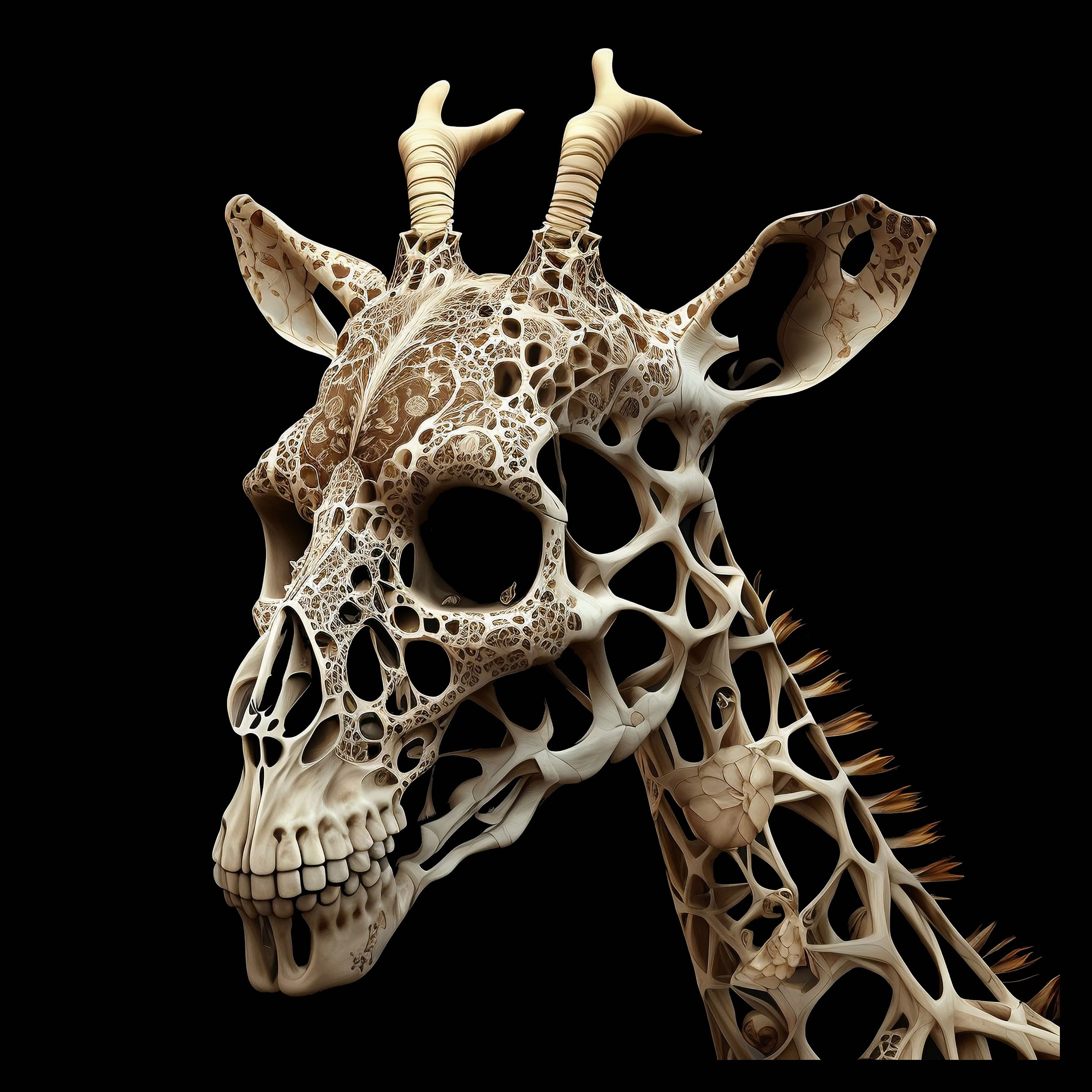 Skulls & Giraffes Art Print 3 - Animal Art - Instant Digital Download ...