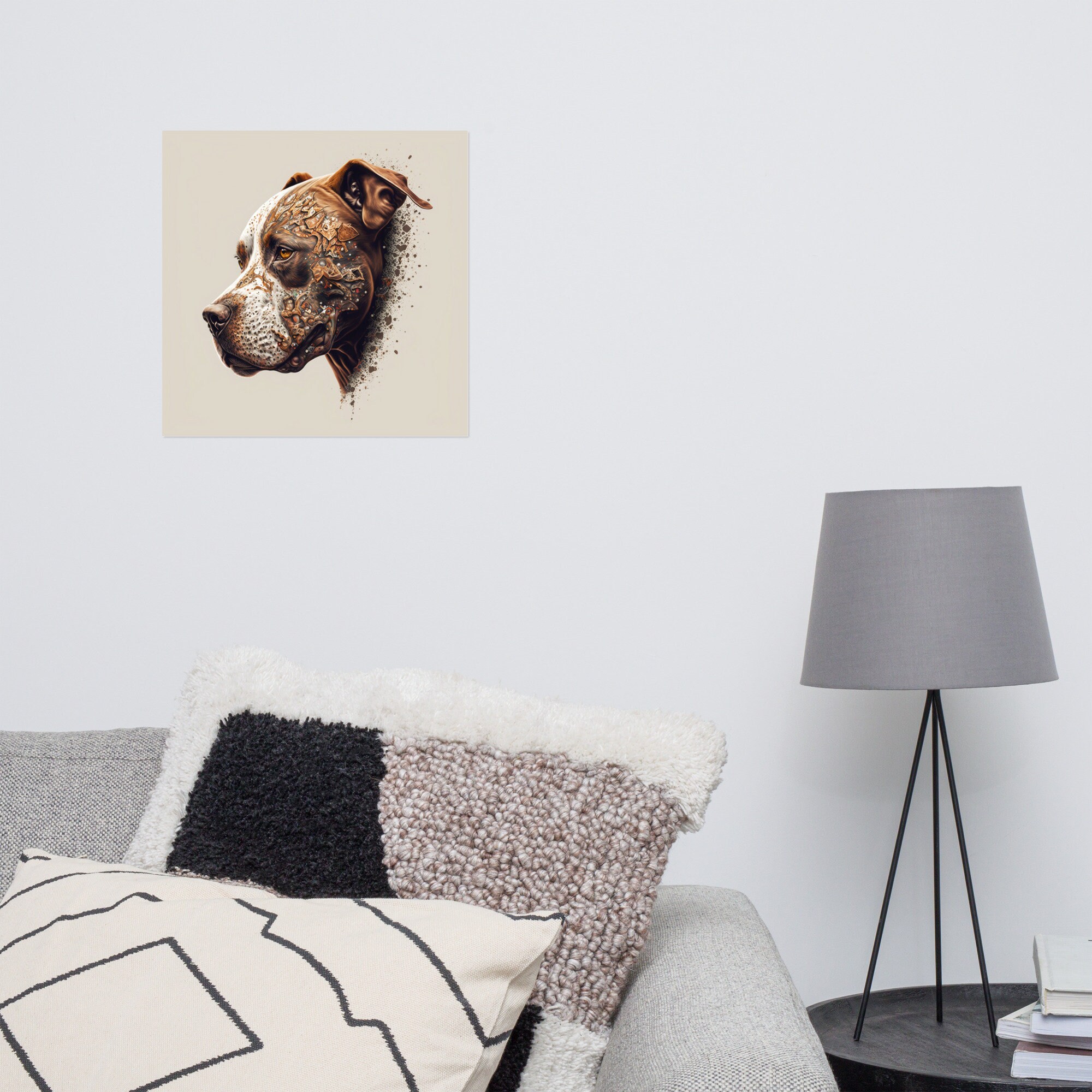 Skulls & Pit Bulls Art Print 1 Animal Art Instant Digital Download Dogs ...