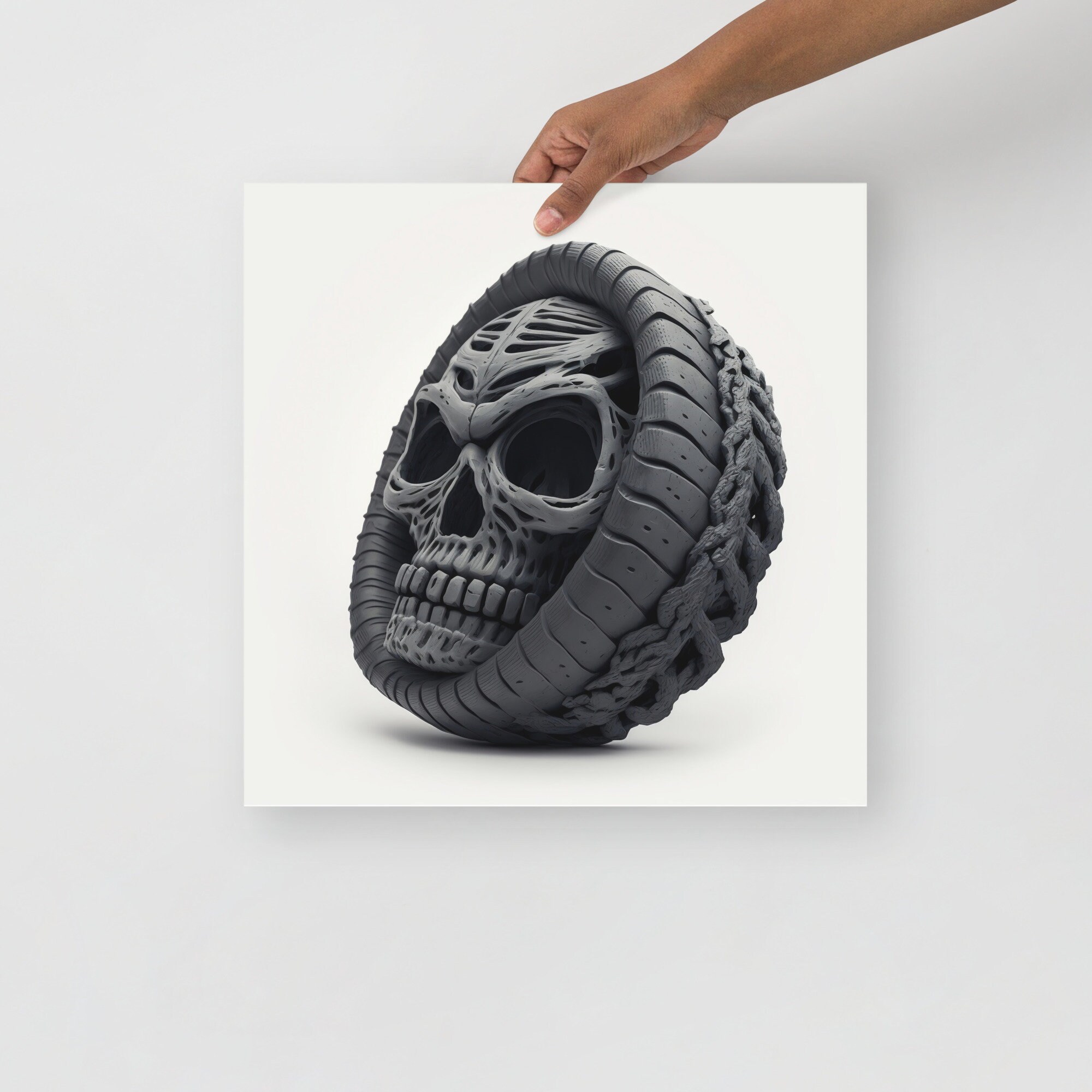 Skulls & Cars Art Print 4 Tire Art Instant Digital - Etsy