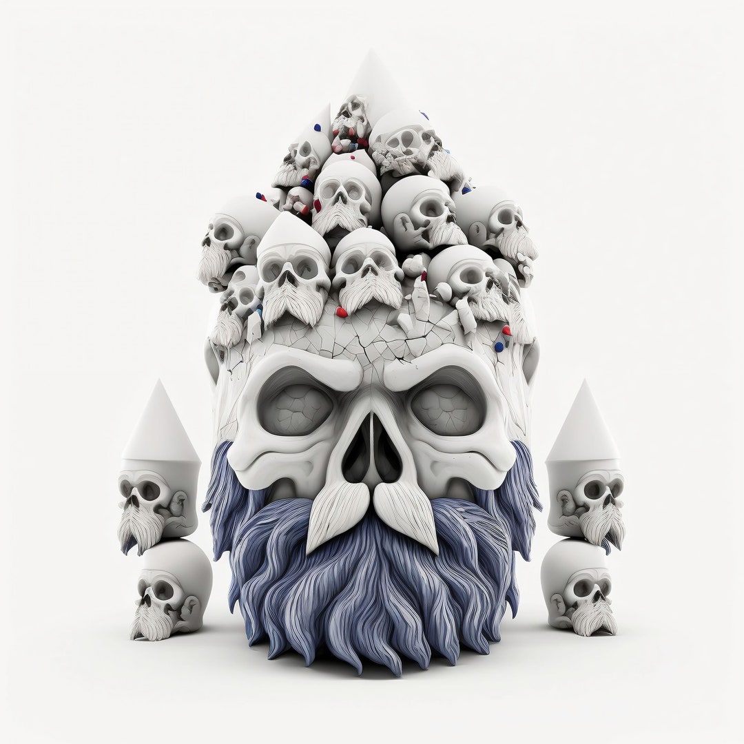 Skulls & Gnomes Art Print 12 Gnome Art Instant Digital Download ...