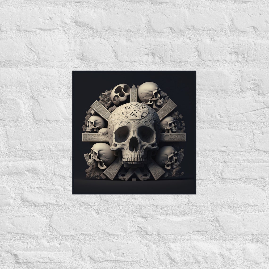 Skulls & Tombs Art Print 1 - Graveyard Art - Instant Digital Download ...