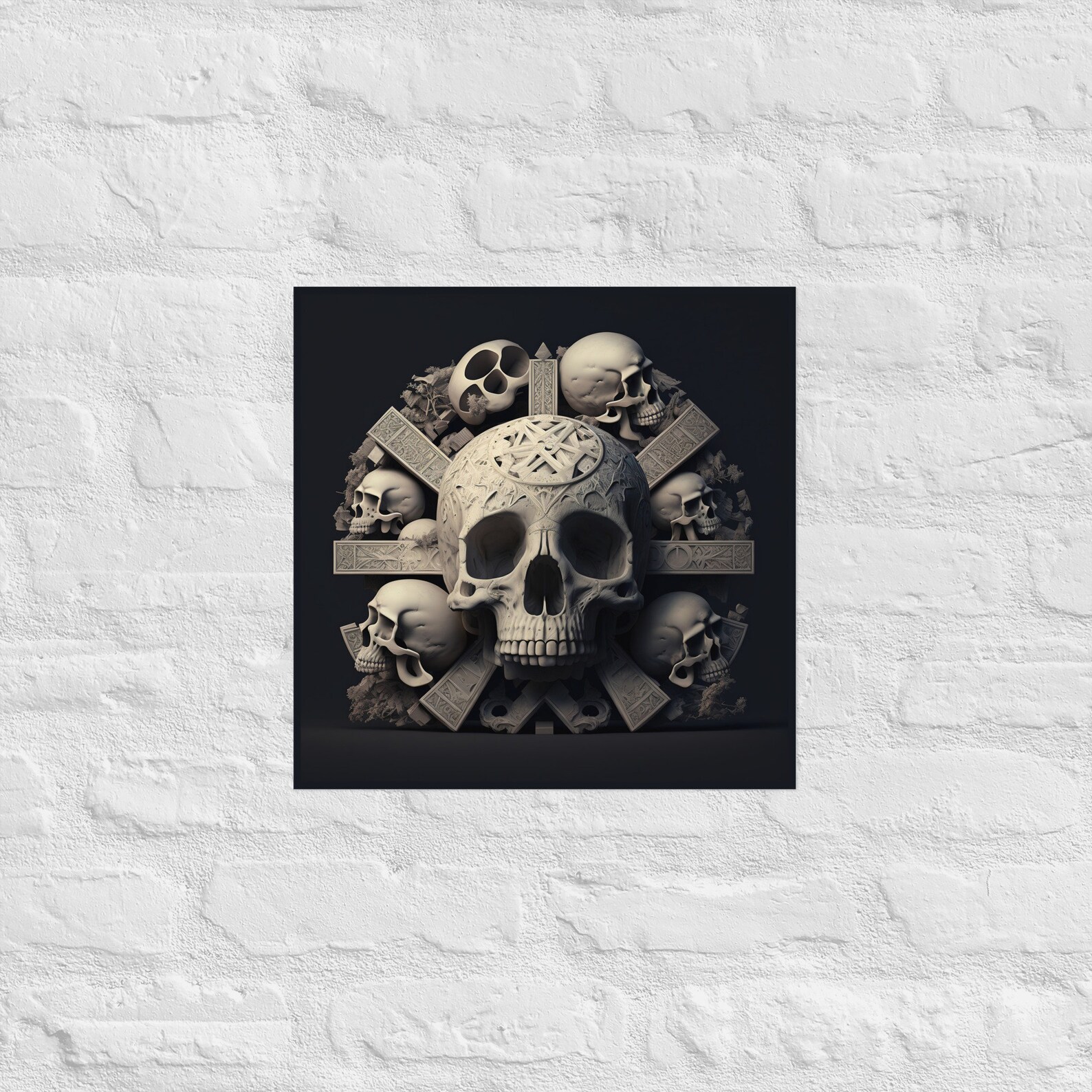 Skulls & Tombs Art Print 1 - Graveyard Art - Instant Digital Download ...