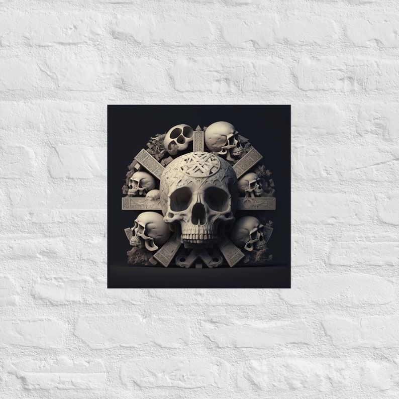 Skulls & Tombs Art Print 1 - Graveyard Art - Instant Digital Download ...