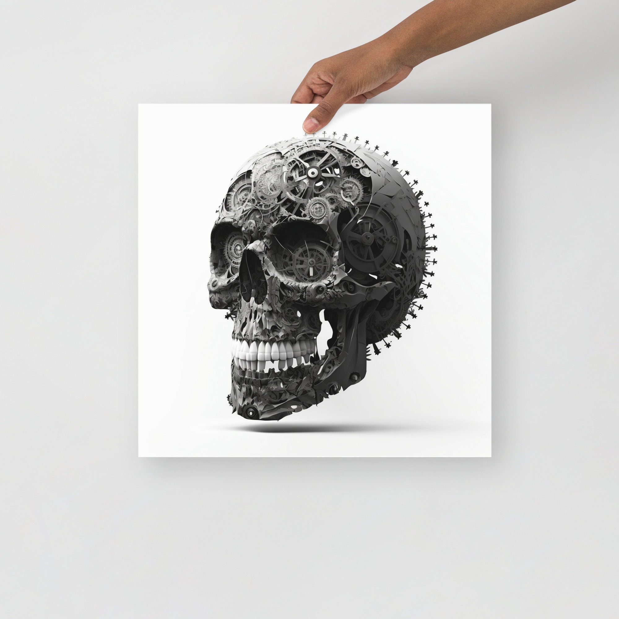 Skulls & Clocks Art Print 3 - Timepiece Art - Instant Digital Download ...