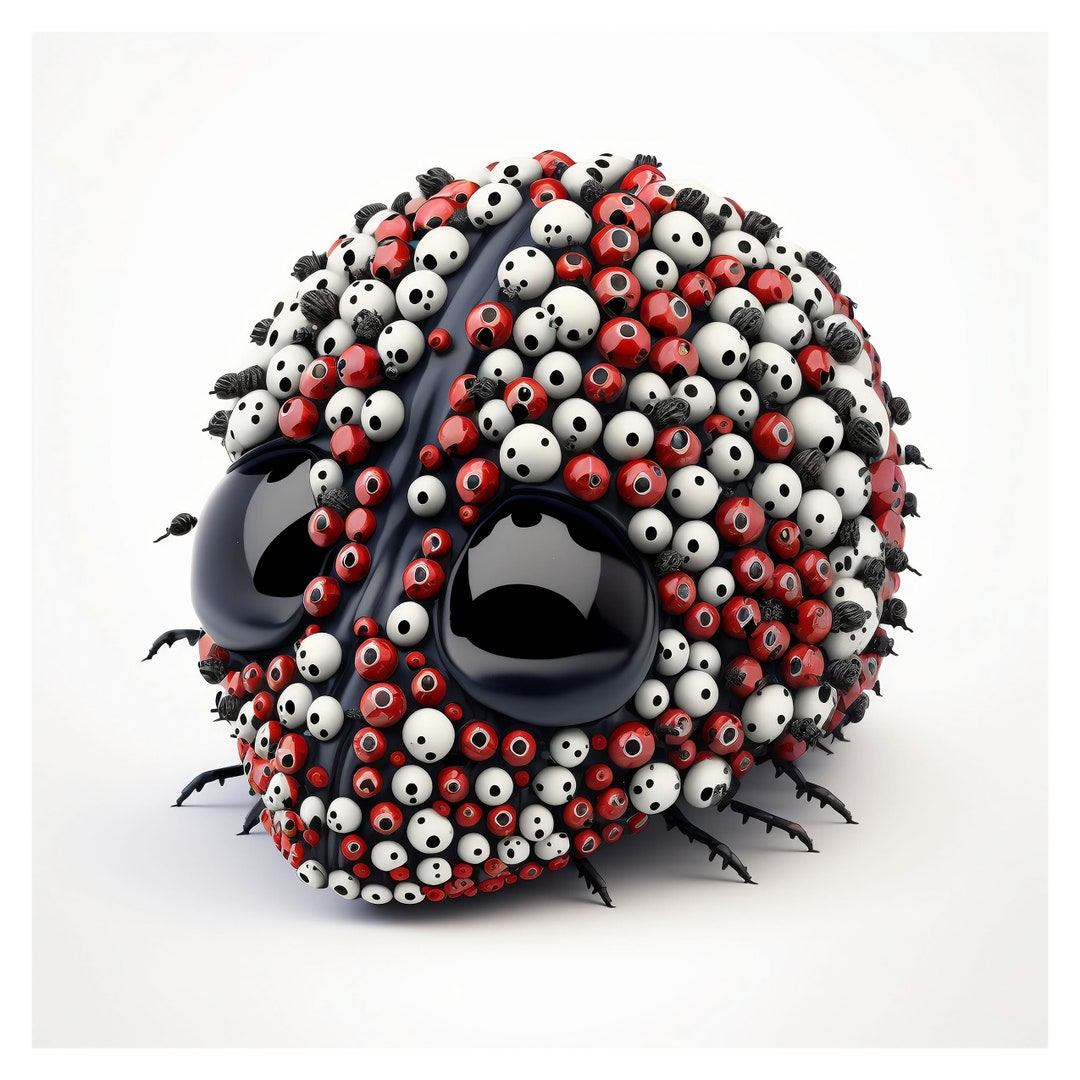 Skull & Ladybug Art Print: Polka Dot Animal Poster (digital Download ...