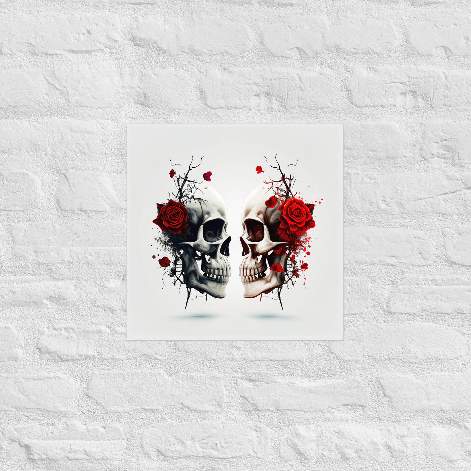 Skulls and Roses Art Print – Gothic Home Decor (digital Download) - Etsy